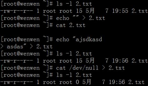 清空文件内容命令之echo和 dev null区别 程序员大本营