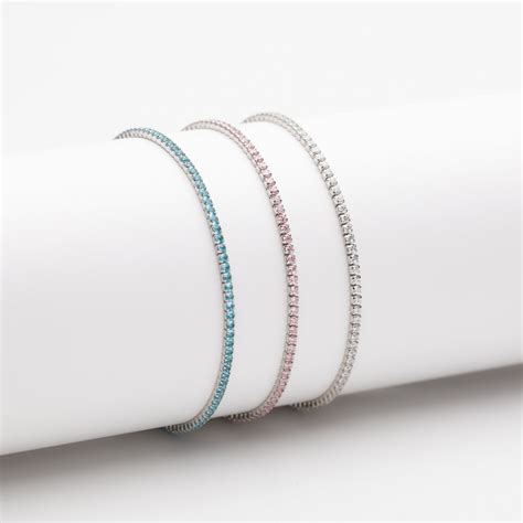 Set 3 Bratari Tennis Argint Glamour