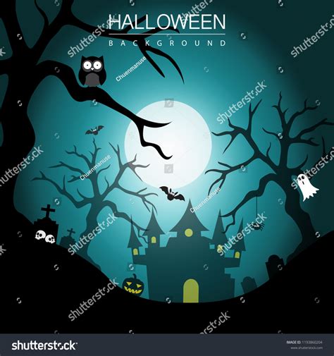 Haloween Background Banner Haloween Party Sign Stock Vector Royalty