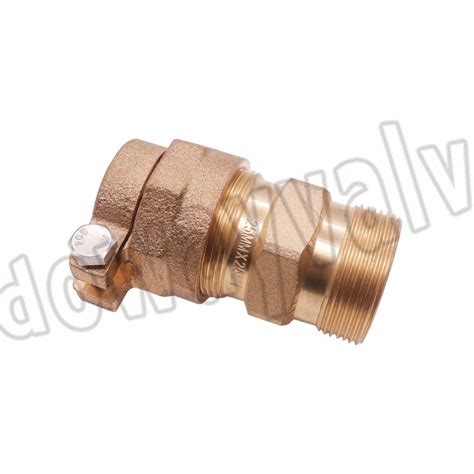 Bronze Adaptor With Npt Male Thread And Pack Joint Outlet For Pe Pipe