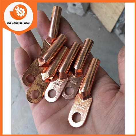 Đầu Cos Đồng Đỏ Đúc đầu cos đồng đúc cốt trần cốt dài tròn DT mm Lazada vn