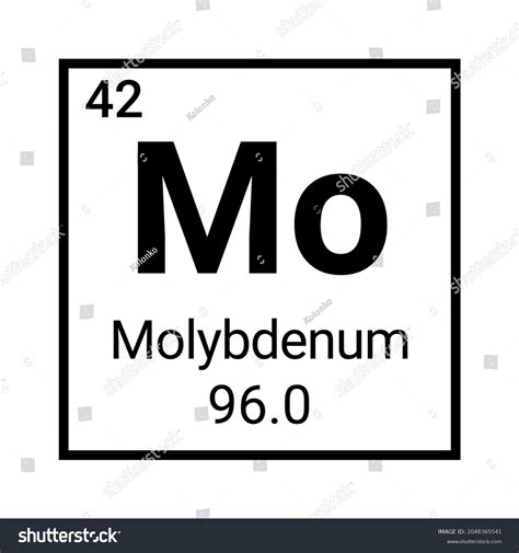 Símbolo De Elemento De Molibdeno Icono Vector De Stock Libre De
