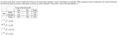 Solved An Online Book Store Wants To Determine If There Is