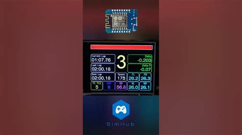 Sim Racing Dashboard Diy Esp8266 Simhub Tft Display Spi Tftespi Simracing Youtube