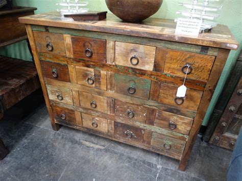 Chest Of Drawers Colorful Reclaimed Wood Multi Drawers Dresser Rare