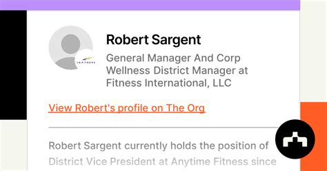 Robert Sargent General Manager And Corp Wellness District Manager At