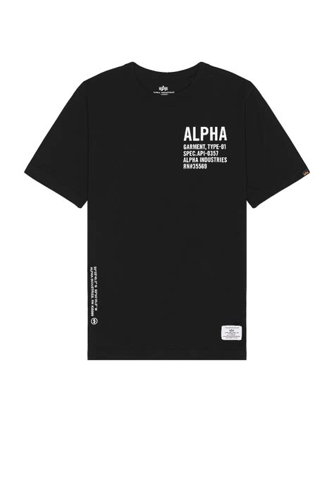 Alpha Industries Alpha Graphic Tee In Black Revolve