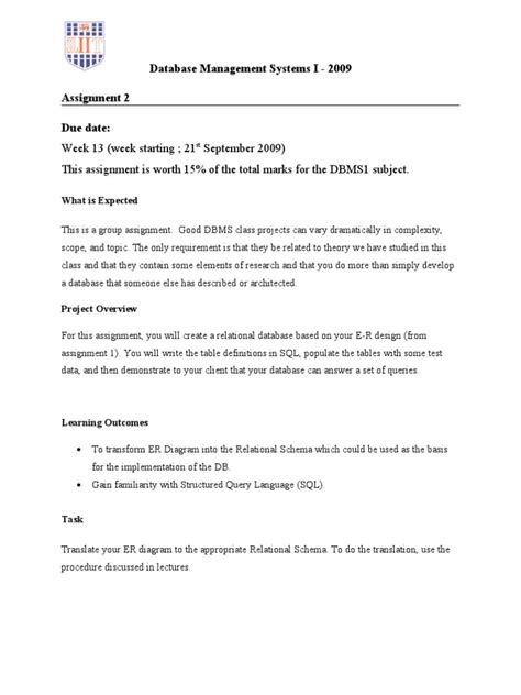 Assignment Ii Pdf Relational Database Databases