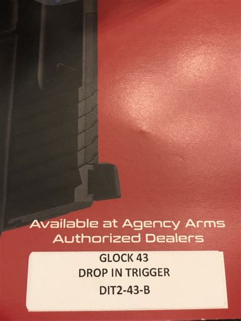 Agency Arms G43 43x 48 Drop In Flat Faced Trigger For Glock 43 43x G48 Dit2 43 B Tx Guns