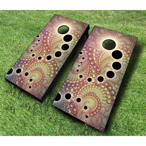 Ajj Cornhole Fractal Shift Cornhole Set Red And Black Corn Hole Game