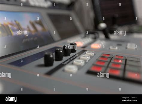 Broadcast Studio Video And Audio Switcher Mixer Stock Photo Alamy