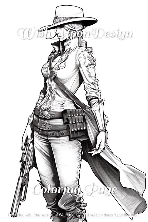 30 Cowgirls Coloring Pages Adult Coloring Books Cowgirl Outfit Lifestyle Western Style