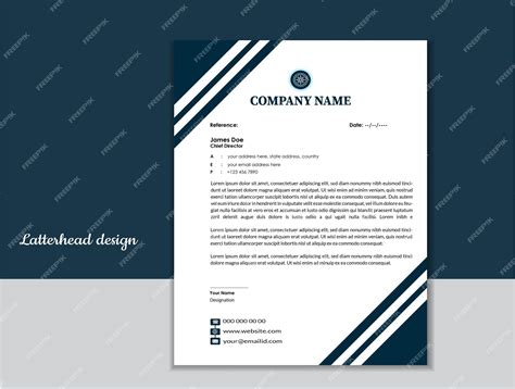 Premium Vector Simple Letterhead Design Design
