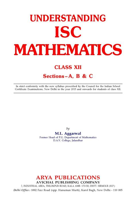 Solution Understanding Isc Mathematics Class 12 Studypool