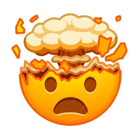 Premium Vector Top Quality Emoticon Shocked Face With Exploding Head