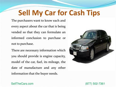 Ppt Sell My Car For Cash Tips Powerpoint Presentation Free Download
