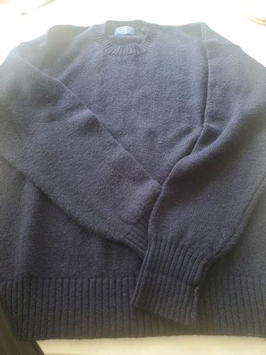 Pendleton Sweater Adult Xlarge Pure Virgin Shetland Wool Navy Crew Neck