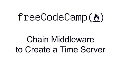 Chain Middleware To Create A Time Server Basic Node And Express