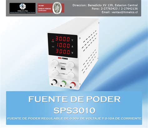 SPS3010 | Salida de 0-30VDC / 0-10A | - Himelco Ingenieria y Servicios