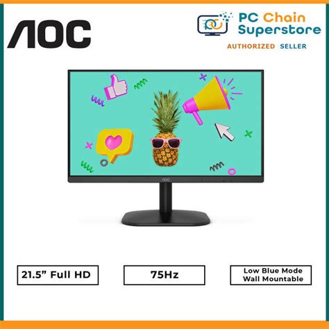 Aoc 22b3hm Ultra Slim Monitor 21 5 Full Hd Va 75hz Low Blue Mode Flicker Free Wall