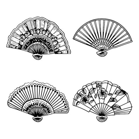 Premium Vector Hand Drawn Black And White Vector Cartoon Of Set Of