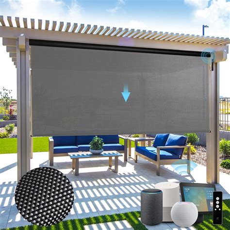 Smartwings Motorized Outdoor Patio Shades Compatible With Zigbeealexa