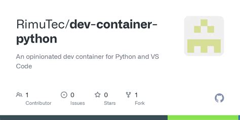 Github Rimutec Dev Container Python An Opinionated Dev Container For Python And Vs Code