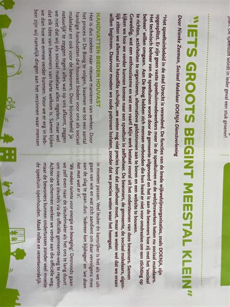 En De Aanvulling Van Doenja Wijkspeeltuin De Boog