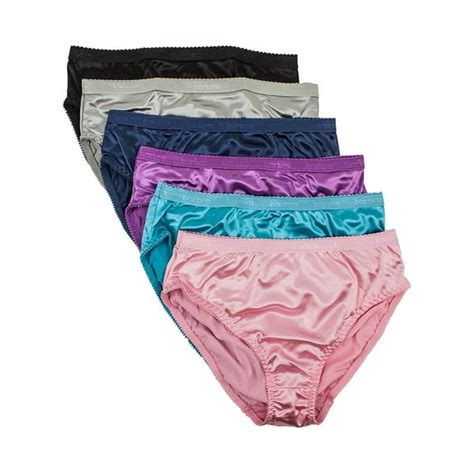 Womens Panties Silky Sexy Satin Bikini Small To Plus Sizes Multi Pack