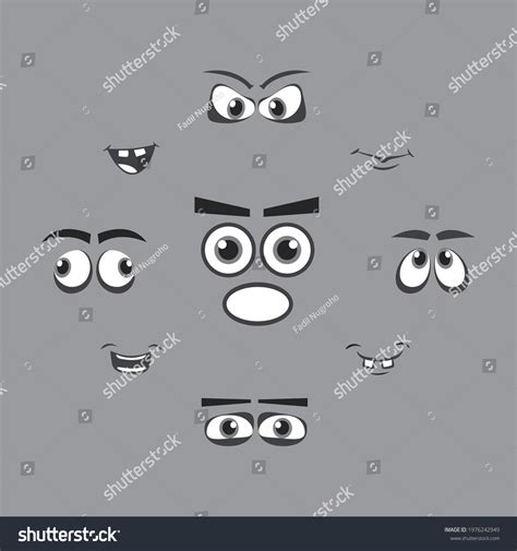 Illustration Vector Collection Cartoon Eyes Stock Vector Royalty Free