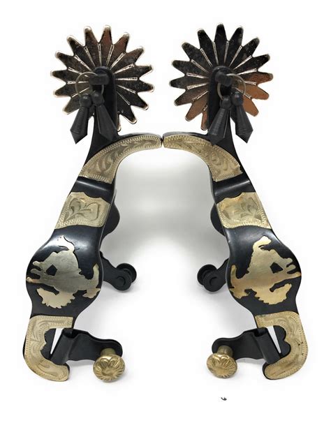 Aj Tack Aj Tack Mens Antique Brown Bucking Bronc Spurs Shop