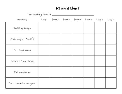Editable Monthly Behavior Chart Calendar Template Printable