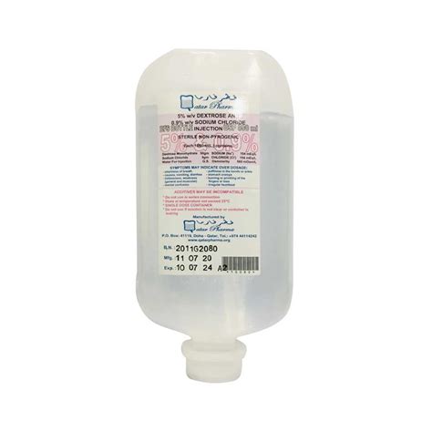 Buy Dextrose 5 In Normal Saline Dns 09 500 Ml Online In Qatar