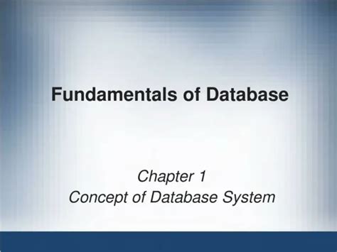 PPT Chapter Of Fundamentals Of Database Systems PowerPoint Presentation ID