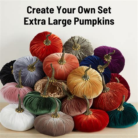 Extra Large Velvet Pumpkins Create Your Own Set Of Colors Your Heart