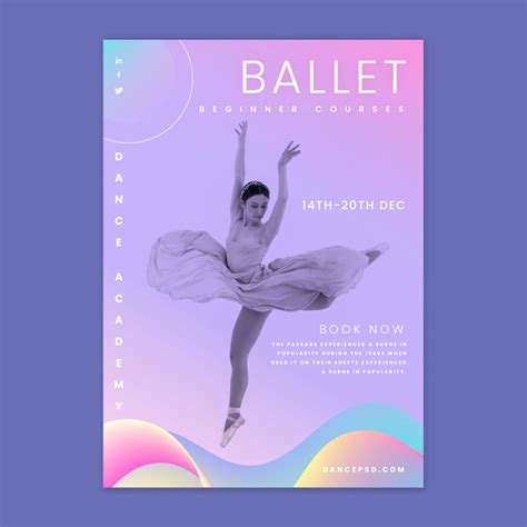 Premium Vector Dancing Ballet Vertical Flyer Template