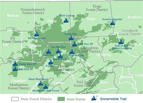 Pa State Forest Maps Printable Map