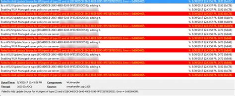 Error 0x8007000d Failed To Add Update Source For Wuagent Of Type 2