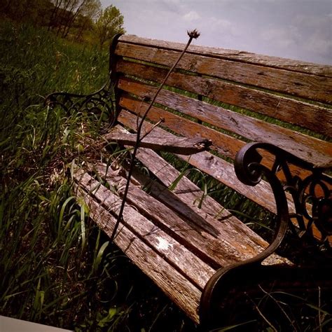 What To Do With A Broken Bench On The Middle Of A Field Take A Photo