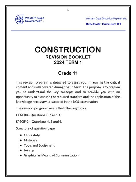 Revision Booklet Construction Term 1 Grade 11 2024 Final Final Workin