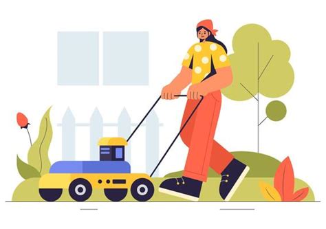 Mowing Grass Cutting Vector Art Icons And Graphics For Free Download