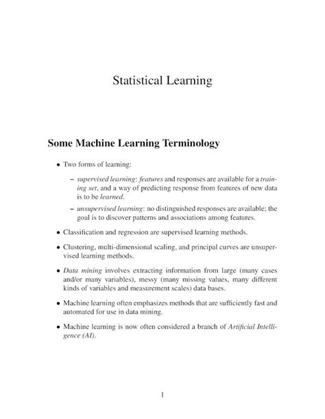 Pdf Statistical Learning €¦ · Statistical Learning Some Machine