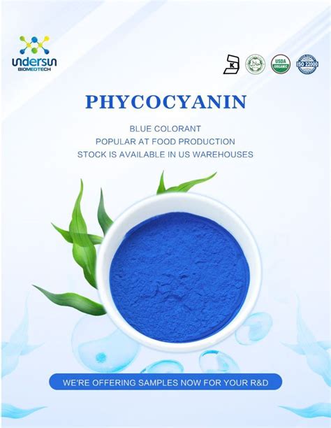 Spirulina Extract Phycocyanin Phycocyanin Is A Dark Blue Powder