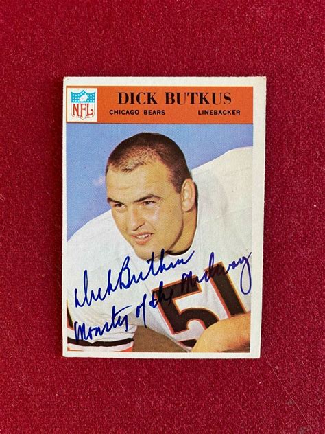 Dick Butkus Autographed Memorabilia Signed Photo Jersey