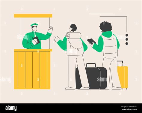 migration control abstract concept vector illustration stock vector