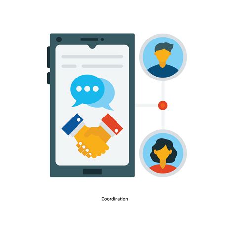 Coordination Vector Flat Icons Simple Stock Illustration Stock