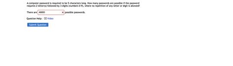 solved a computer password is required to be 5 characters long how