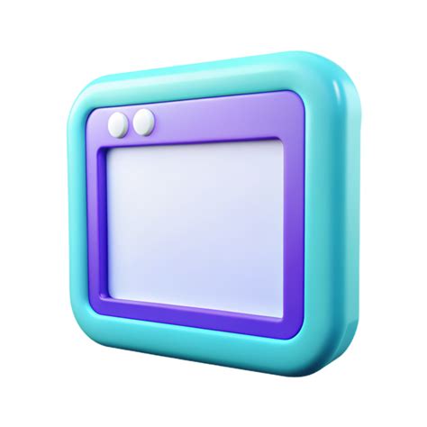 Blank Window Screen Ui 3d Element 46789514 Png