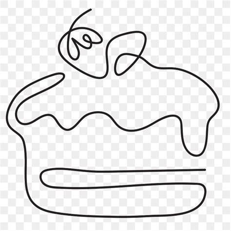 Line Art Of Cake Piece Of Cake Sketch Stock Vector Royalty Free