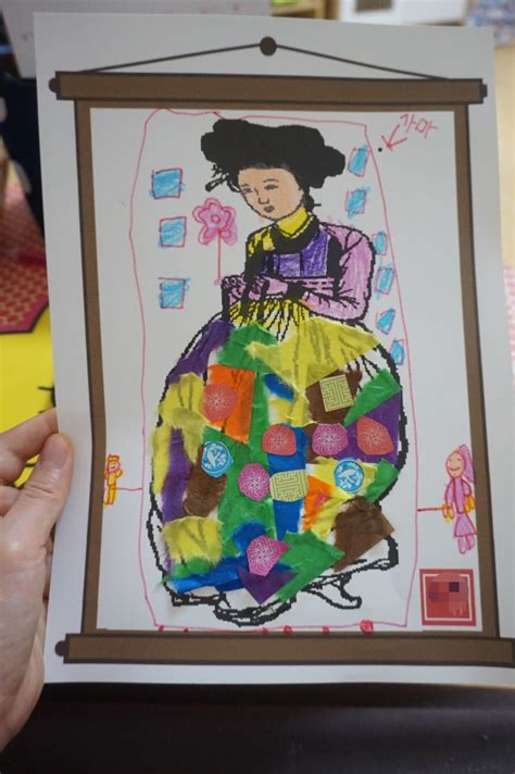 우리나라 프로젝트 벽면 환경구성 명화재해석 미인도 네이버 블로그